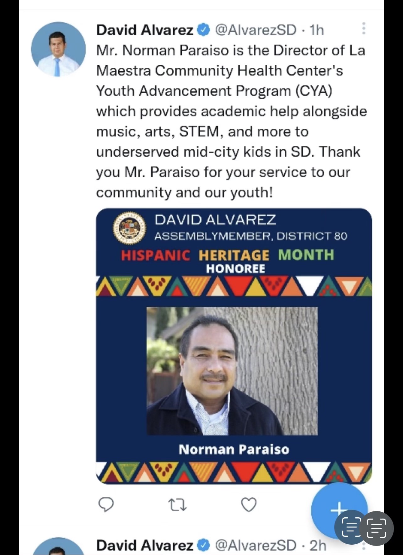 Mr. Norman Paraiso selected as Honoree Hispanic Heritage Month by ...